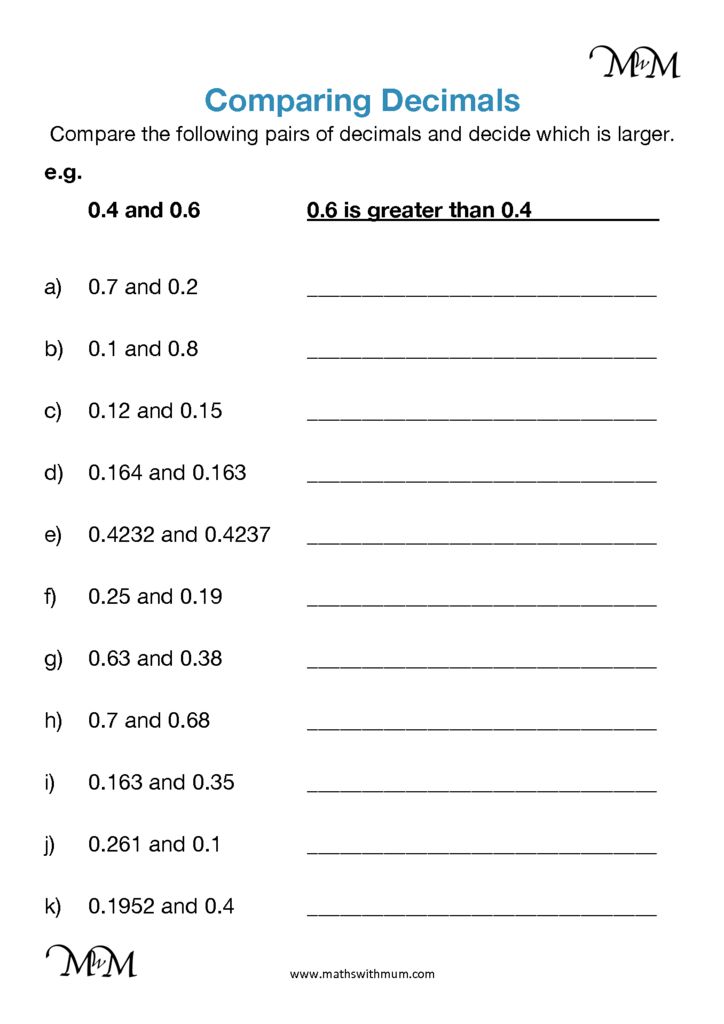 Ordering And Comparing Decimals Maths With Mum Ordering And Comparing Decimals Maths With Mum