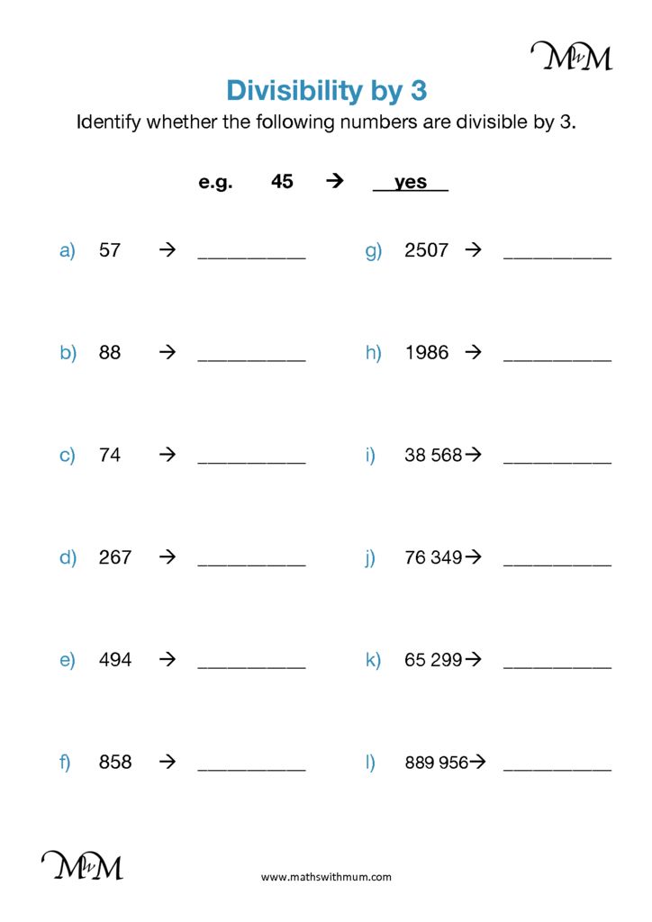 Rule For Divisibility By 3 Maths With Mum Rule For Divisibility By 3 Maths With Mum