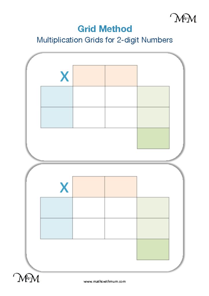 Grid Method Multiplication Maths With Mum