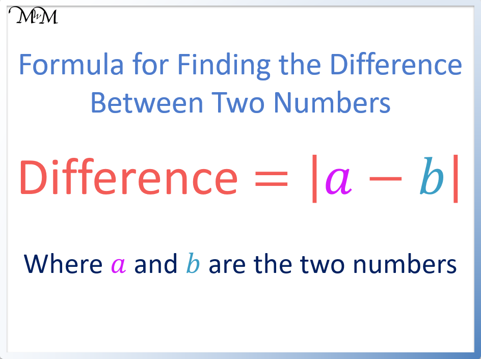 How To Find The Difference Between Two Numbers Maths With Mum